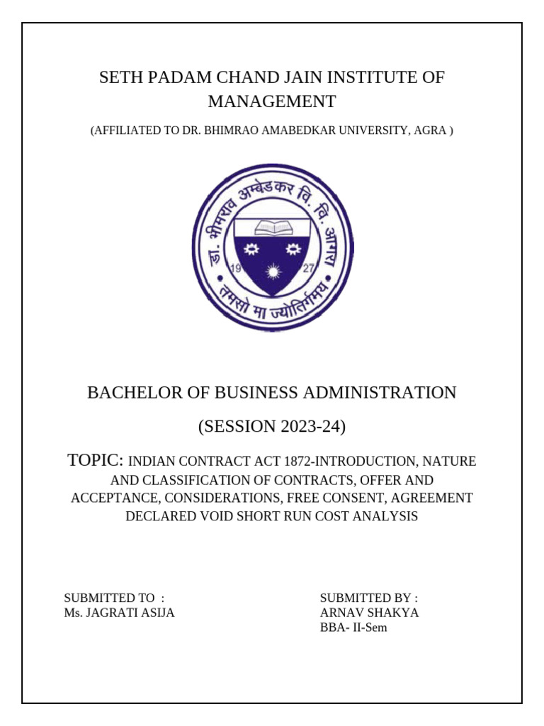 Seth Padam Chand Jain Institute of Management | PDF