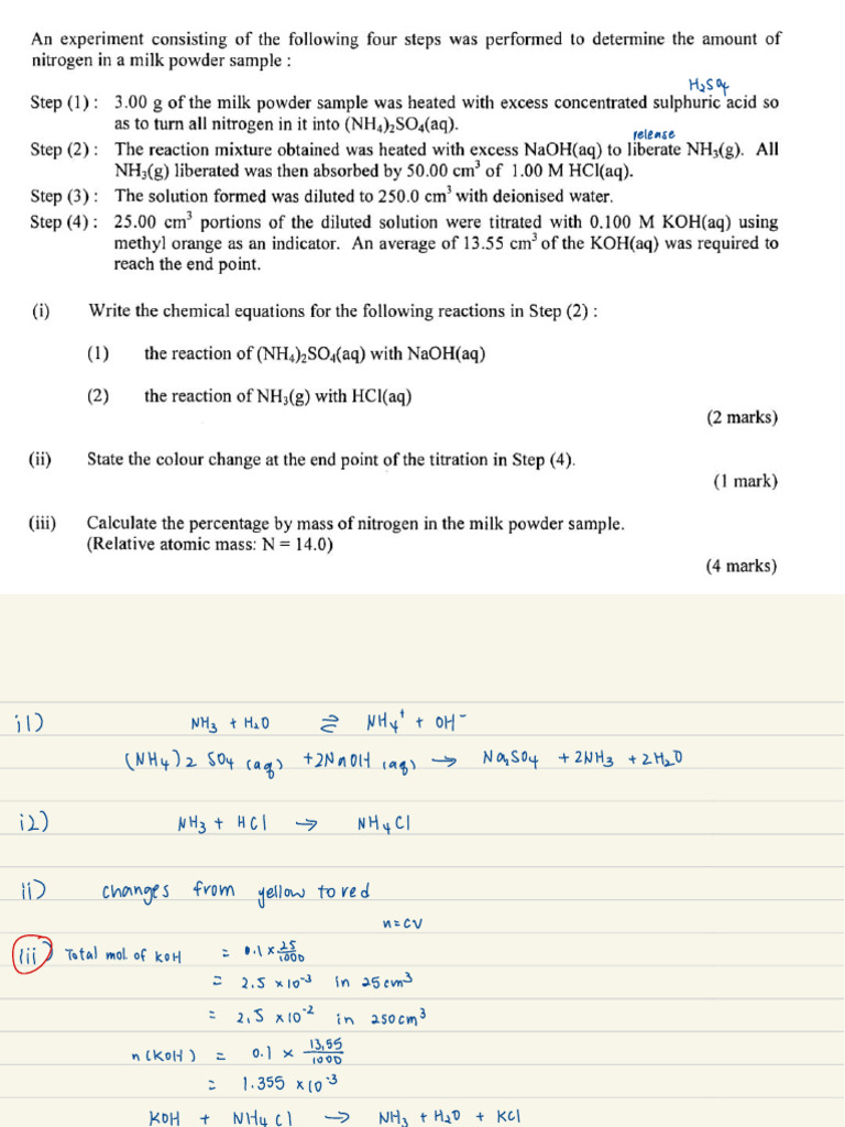 Back Titration | PDF