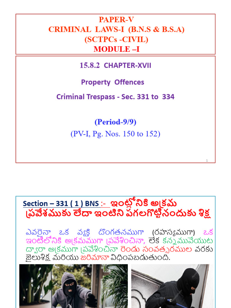 15.8.2 Criminal Trespass | PDF