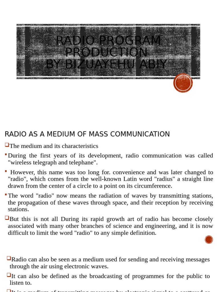Radio Program Production | PDF | Microphone | Radio Propagation