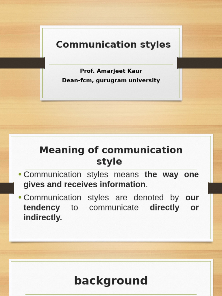 Communication Styles | PDF | Communication | Feeling