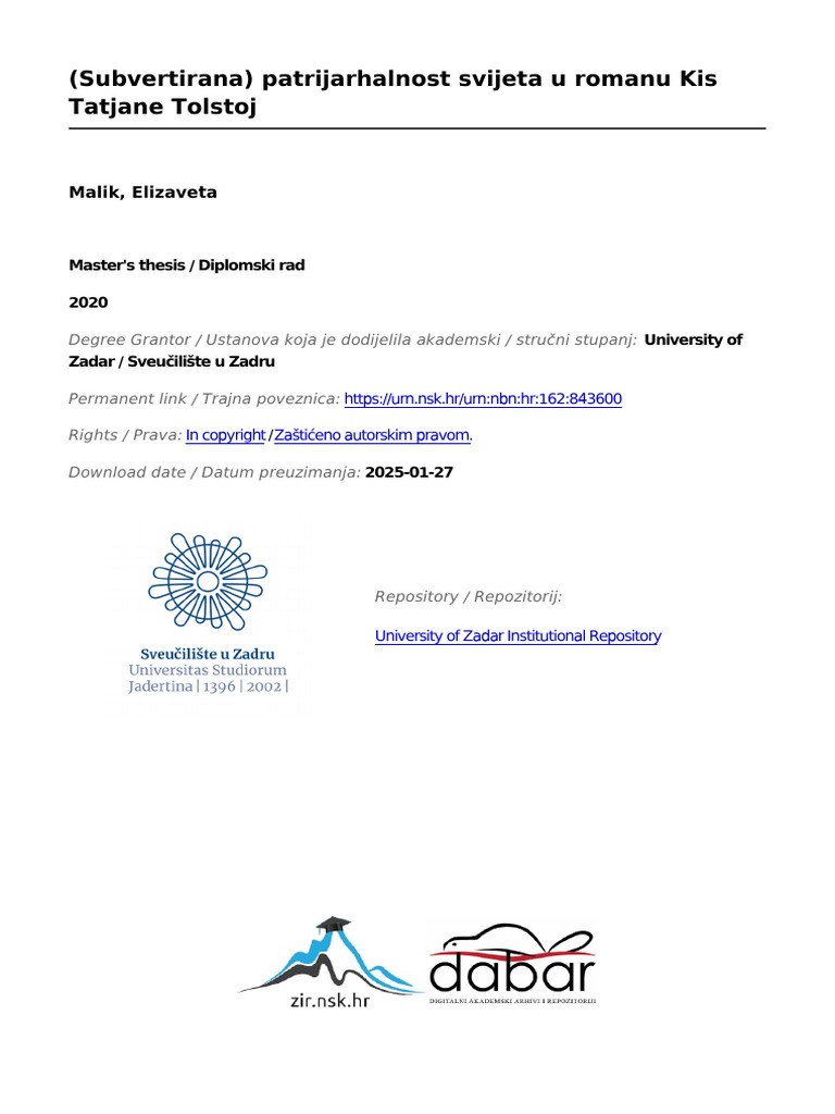 Diplomski Za Digitalni Primjerak | PDF