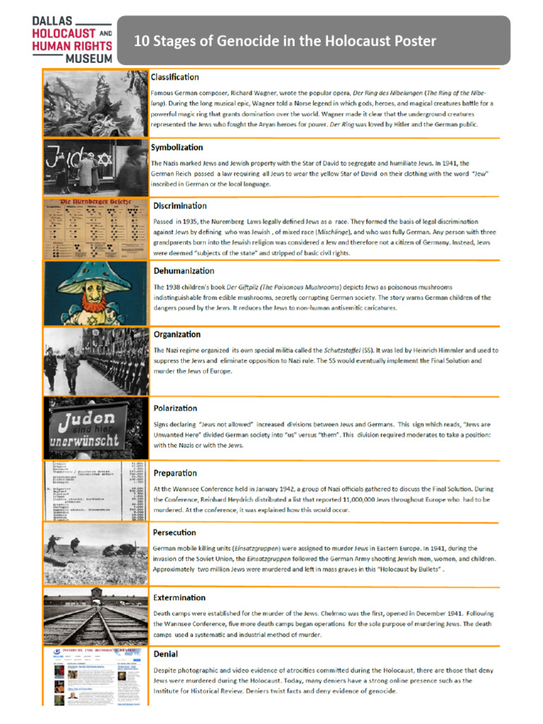 10 Stages in The Holocaust Poster | PDF