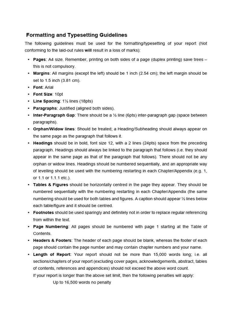 Formatting and Typesetting Rules | PDF | Paragraph | Text