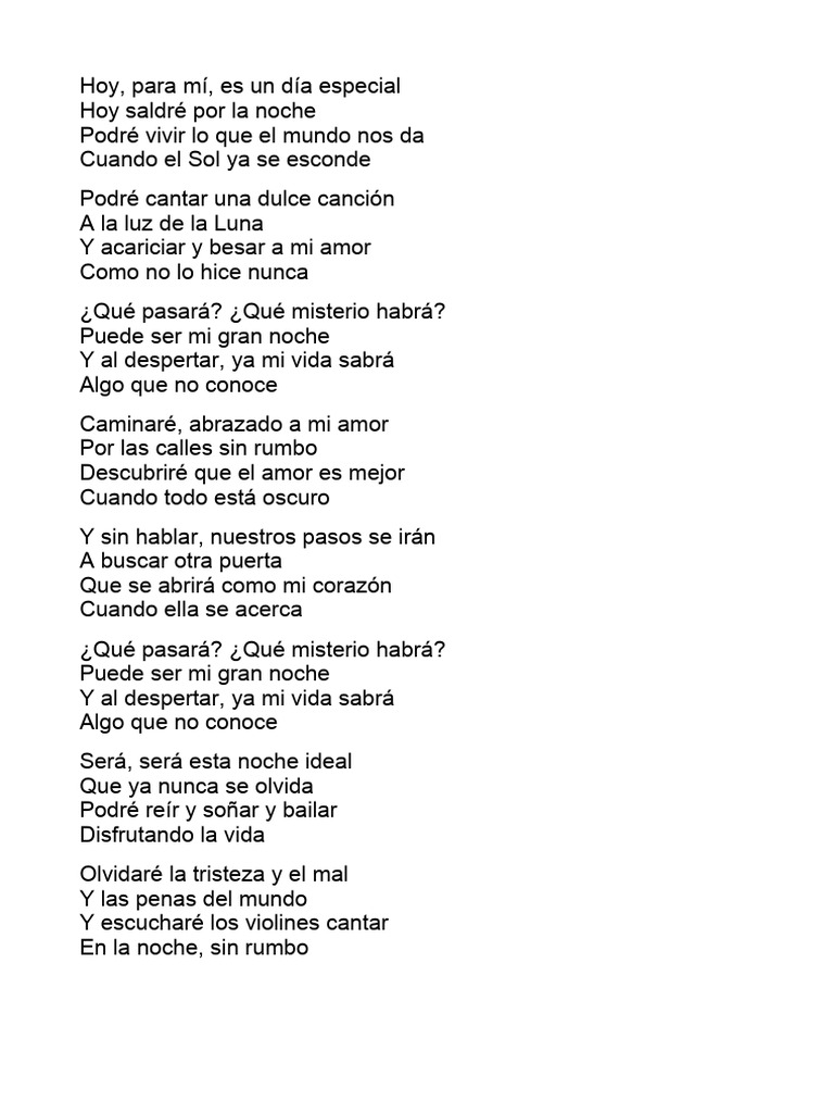Mi Gran Noche: Letra y Significado | PDF