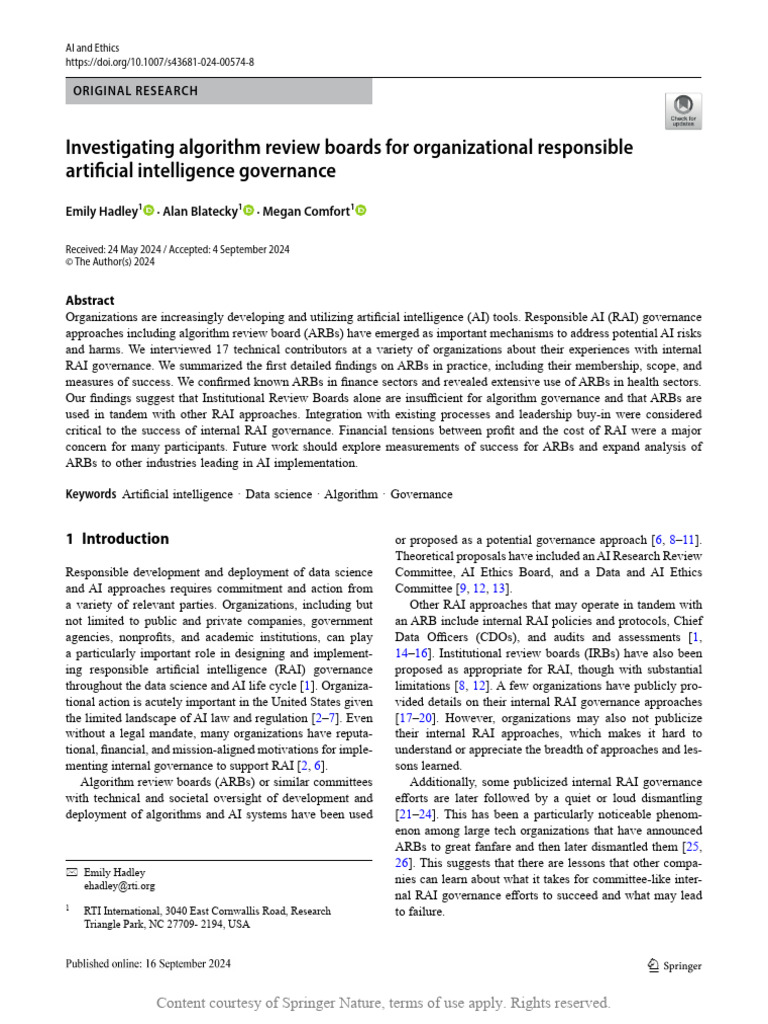 Investigating_algorithm_review_boards_for_organiza | PDF | Artificial Intelligence ...