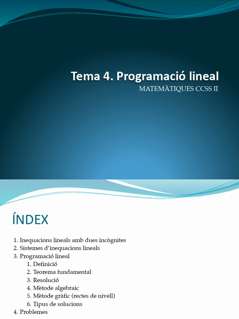 Programació Lineal | PDF