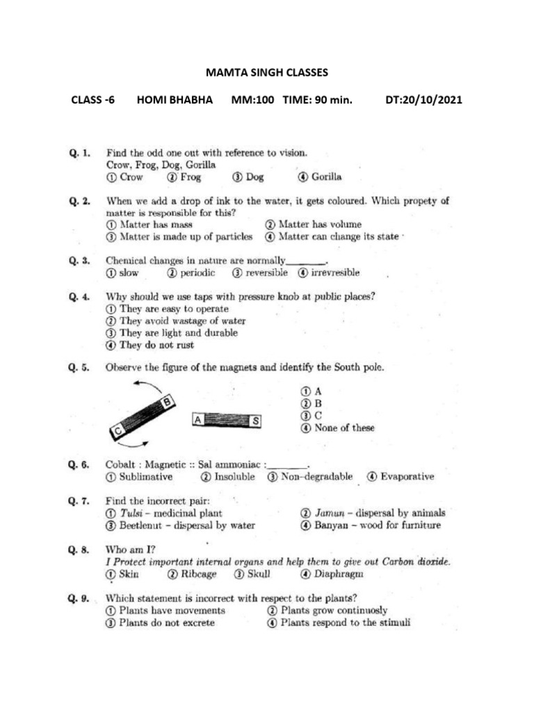 M S CLASSES HB PAPER-1 | PDF