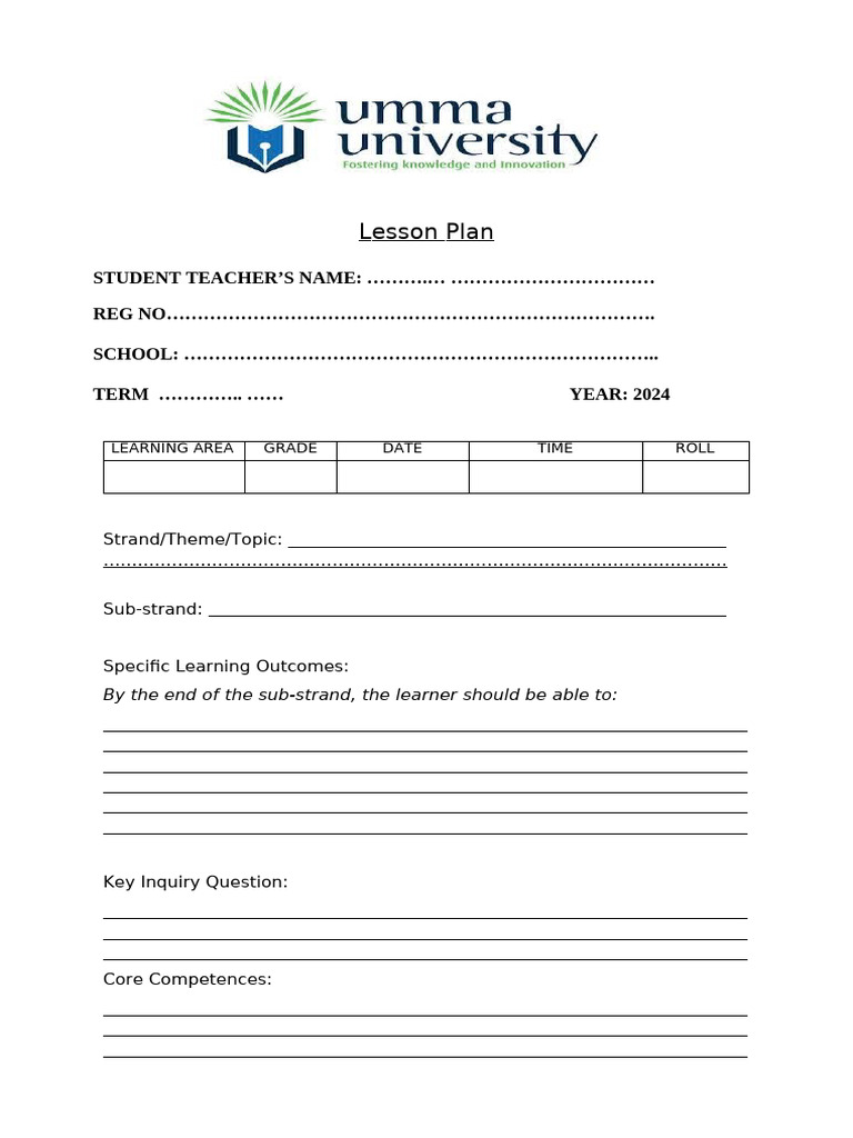 CBE - Lesson-Plan-Template | PDF