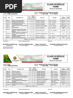 Schedule of Classes 2nd Sem 2024 2025 Edited | PDF