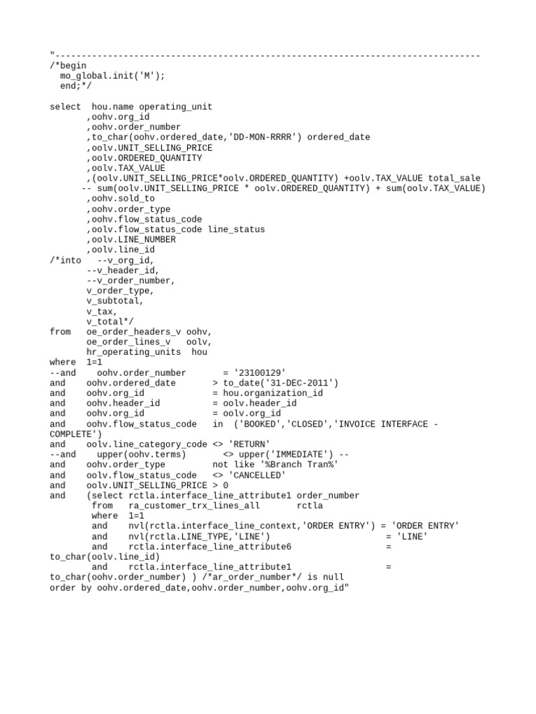 Incomplete Order | PDF