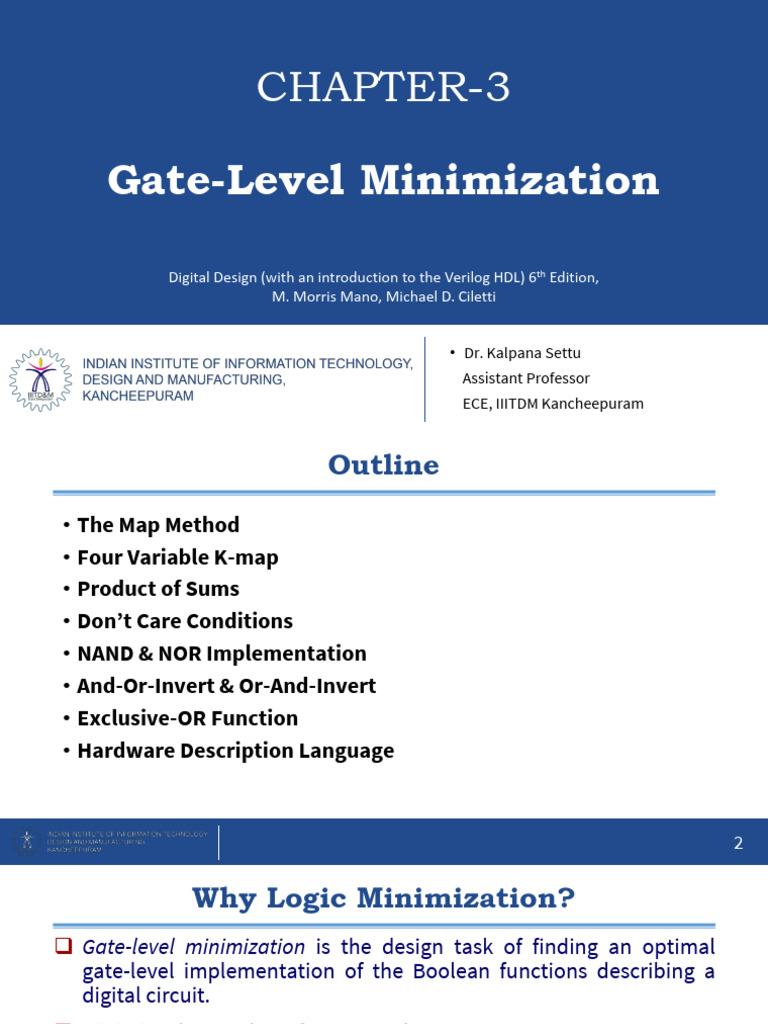 Gate Level Minimization | PDF | Boolean Algebra | Teaching Mathematics