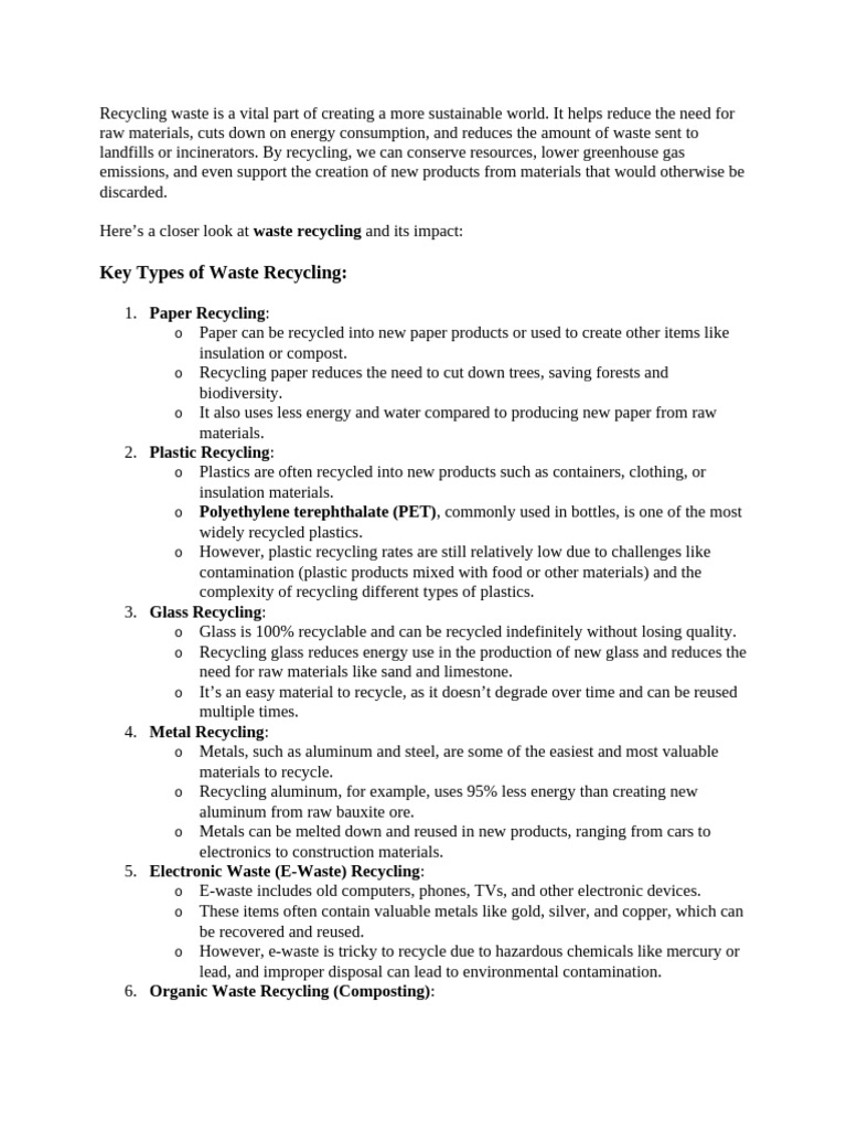 Recycle | PDF | Recycling | Waste