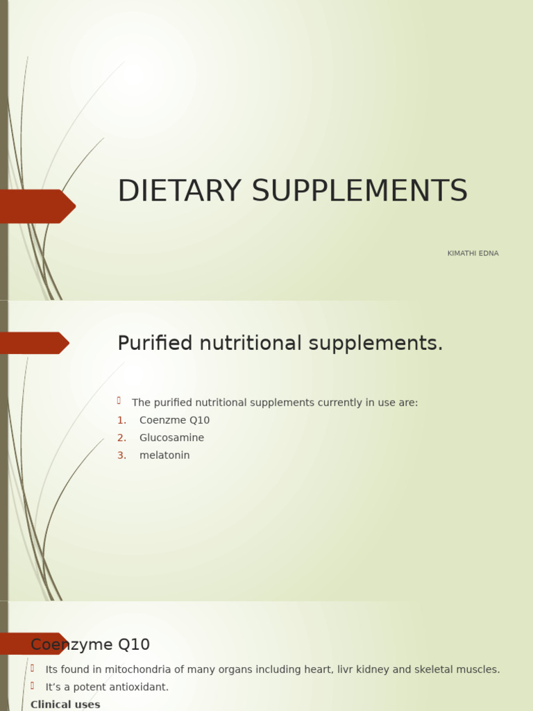 Dietary Supplements | PDF