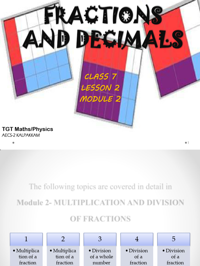 Class 7: Multiplying & Dividing Fractions | PDF | Mathematical Concepts ...