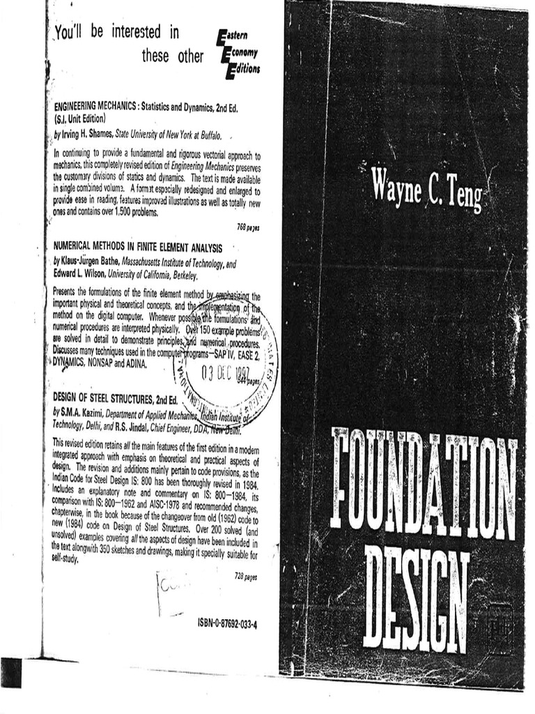 Foundation Design - Wayne C Teng | PDF