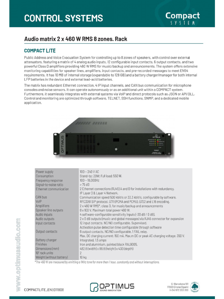 COMPACT Lite - IP Amplifier | PDF