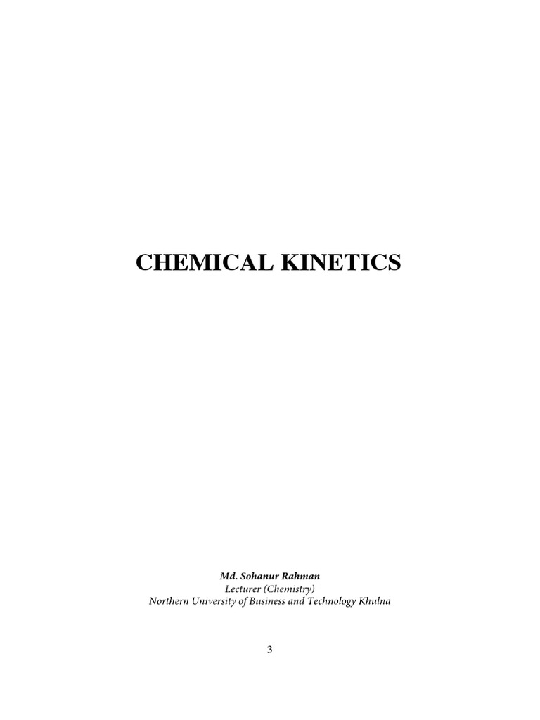 chemical k | PDF | Reaction Rate | Chemical Kinetics