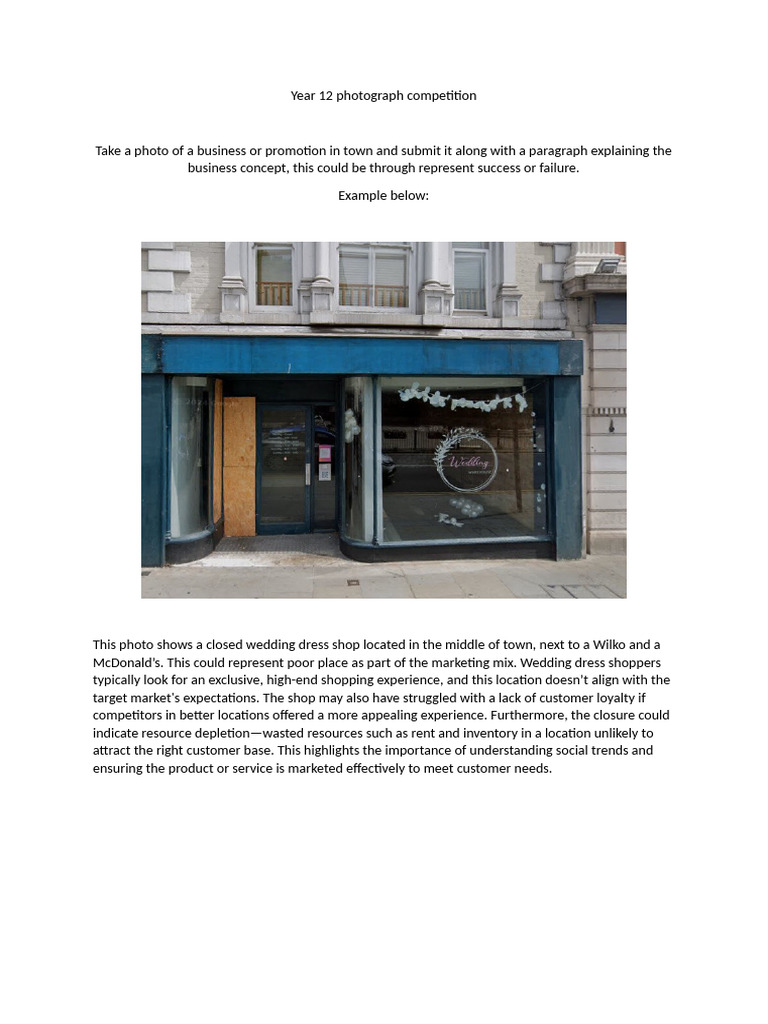 Photo Competition Example | PDF