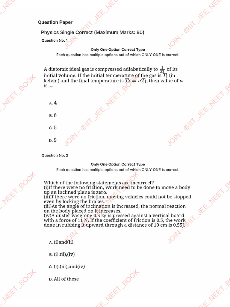 Mathongo QFT 8 | PDF