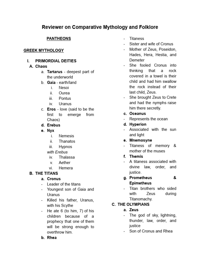 Greek and Roman Mythology Overview | PDF | Zeus | Roman Mythology