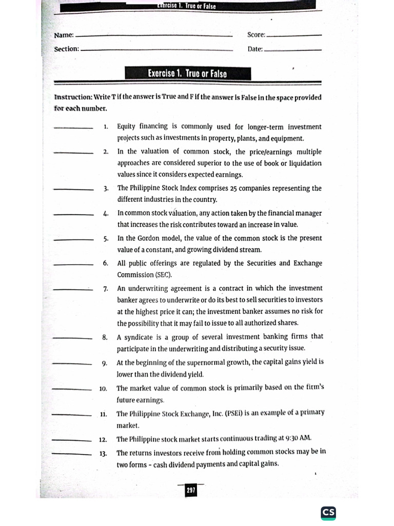 Chapter 7 - Exercises | PDF