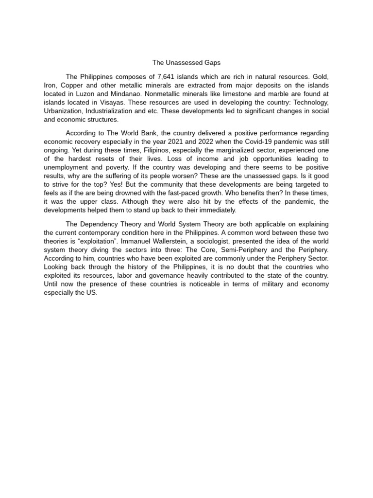 The Unassessed Gaps | PDF