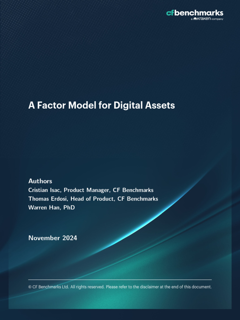 A Factor Model For Digital Assets - CF Benchmarks | PDF | Coefficient ...
