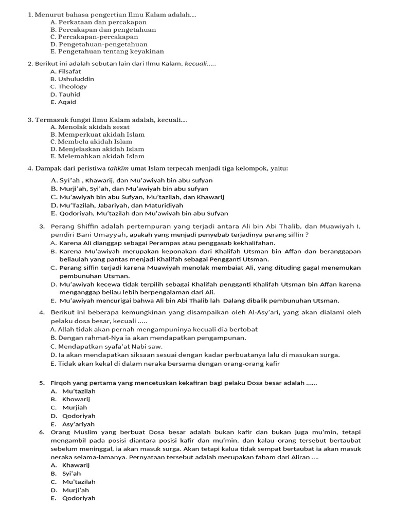 Naskah Soal Untuk Drive | PDF