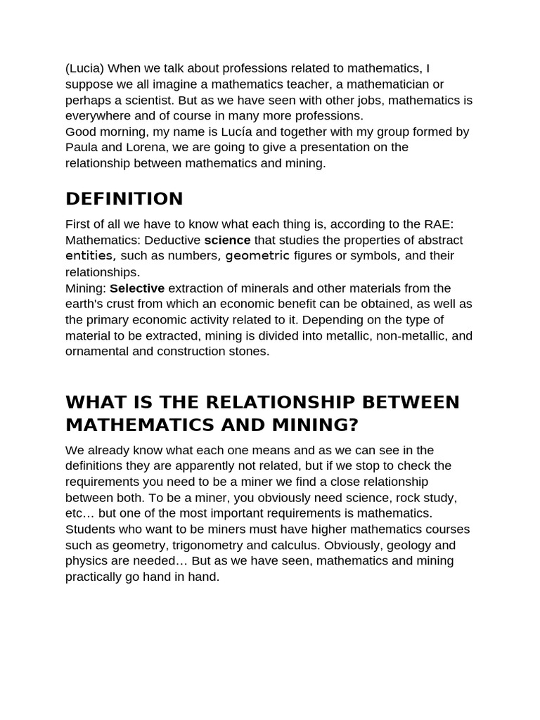 mining | PDF | Mathematics | Mining