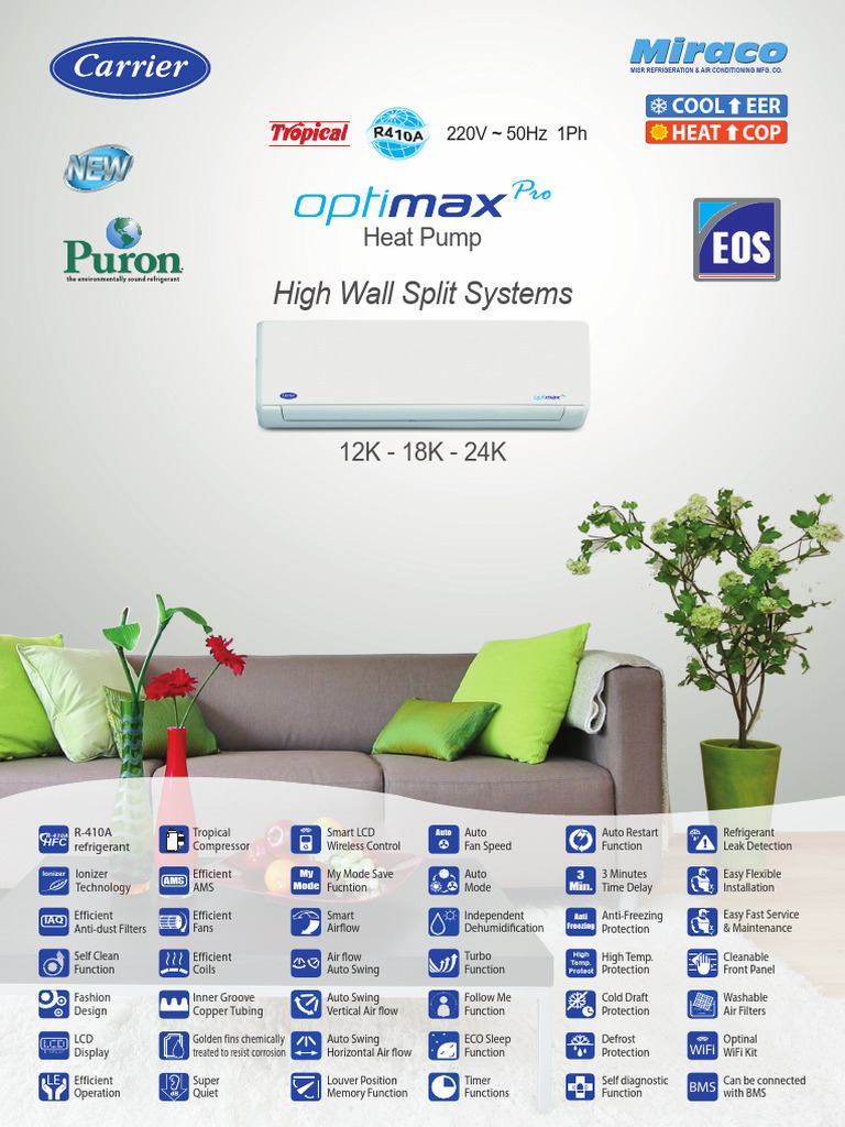 03 - Optimax Pro HP 12-18-24 - English | PDF | Air Conditioning | Mechanical Engineering