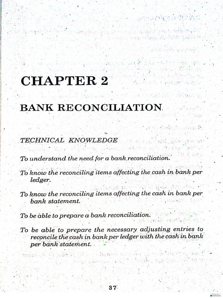 2C - Bank Reconciliation Lecture | PDF