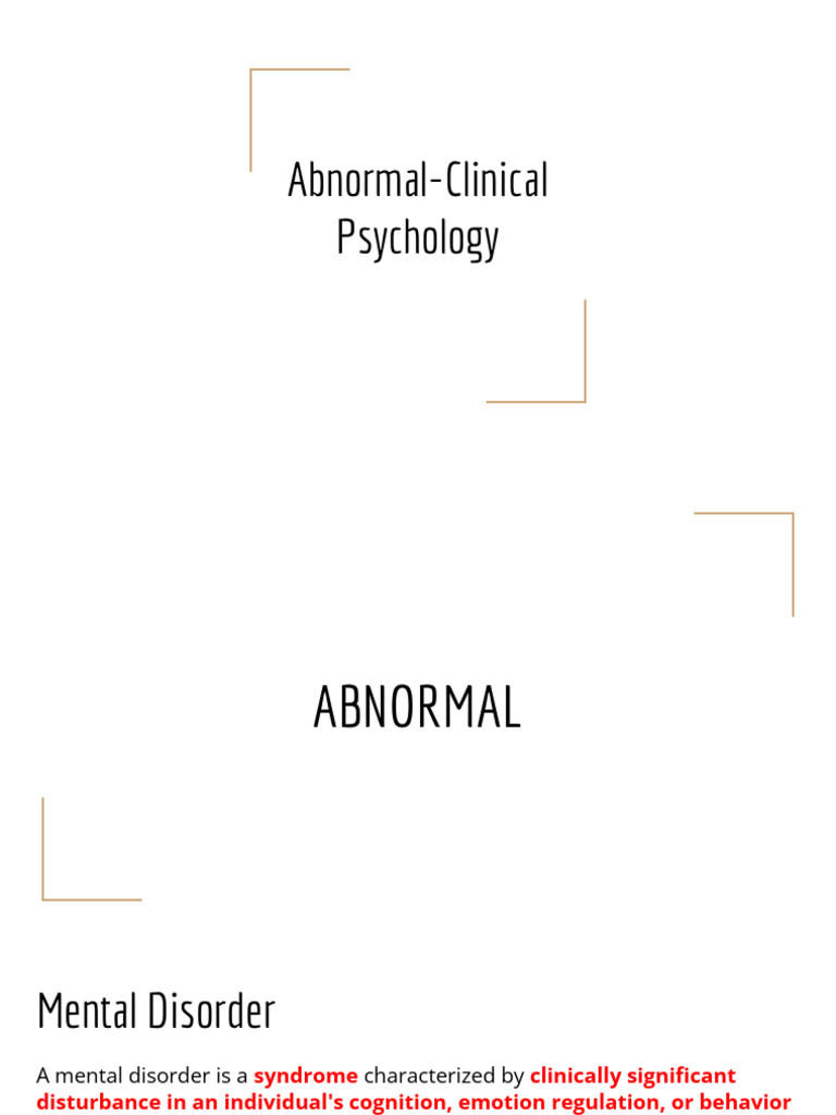 Abnormal-Clinical-Psychology_-Introduction-1.pptx | PDF | Mental ...