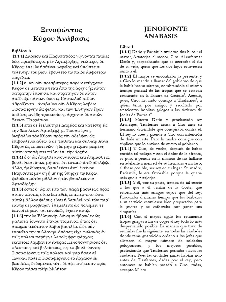 Jenofonte - Anabasis Libro I (3) | PDF | Imperio aqueménida | Antigua ...