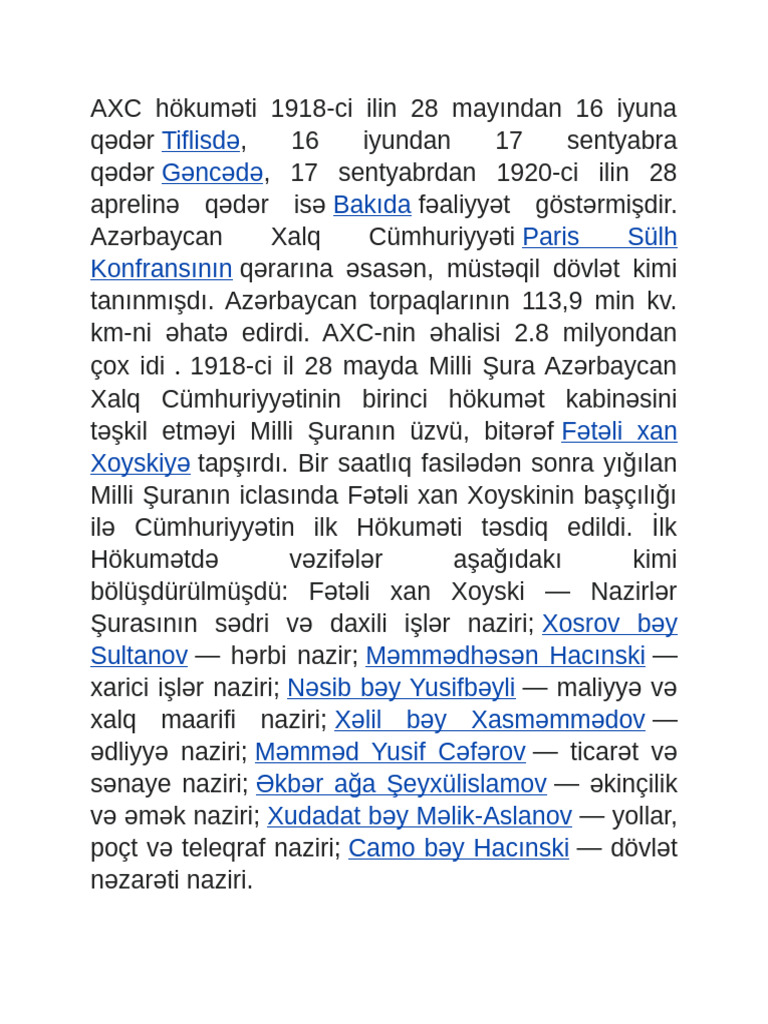 AXC Hökuməti 1918 | PDF
