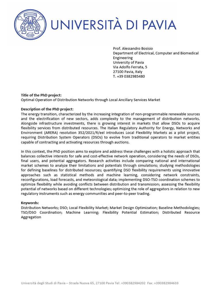 PHD Project Title and Description | PDF