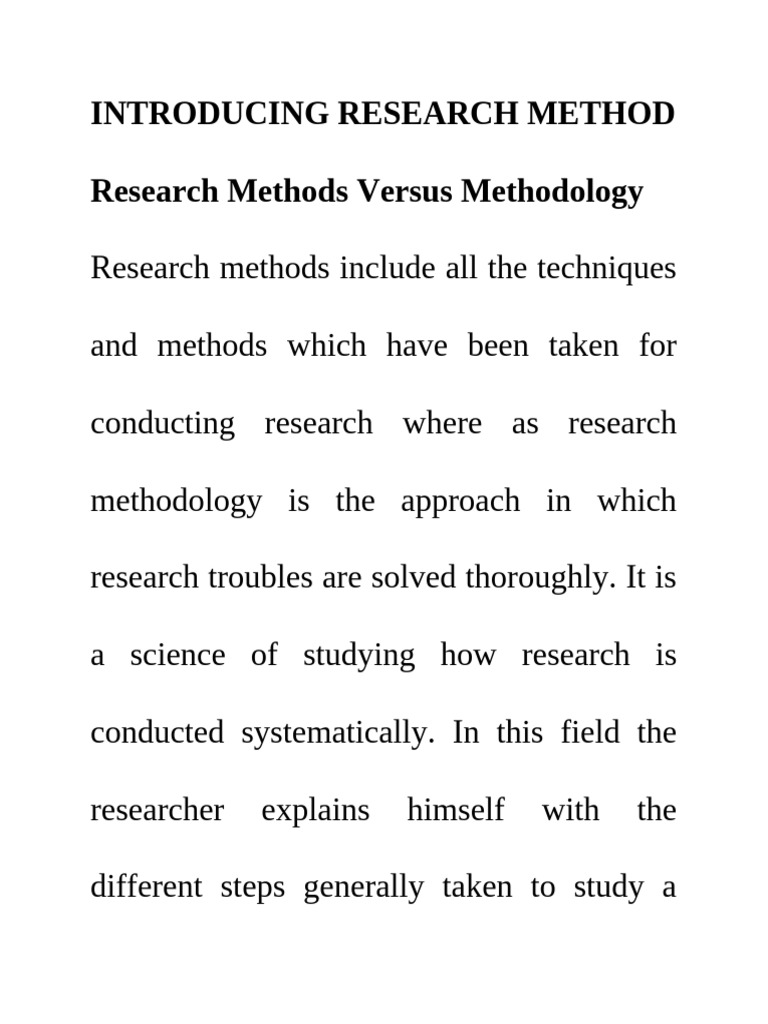 Introducing Research Method | PDF
