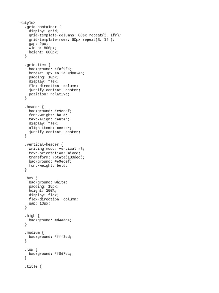 Talent Planning Matrix - HTML | PDF