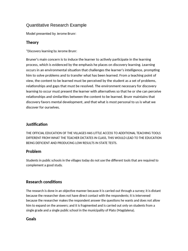 Example of Quantitative Research | PDF | Learning | Neuroscience