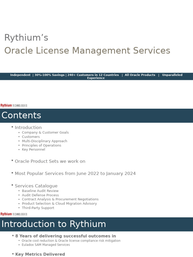 Rythium Oracle LMS Brief | PDF | Oracle Corporation | Databases