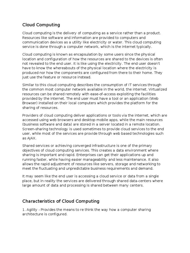 Assignment Cloud Computing Pdf Software As A Service Cloud Computing