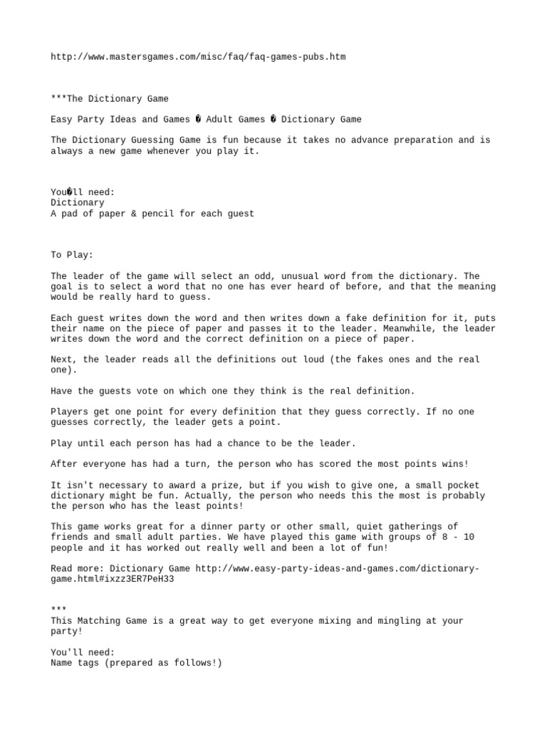 Lista Jocuri Inside Si Outside | PDF