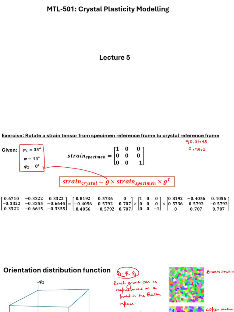 Lecture - 5 - Texture Components in ODF Space | PDF