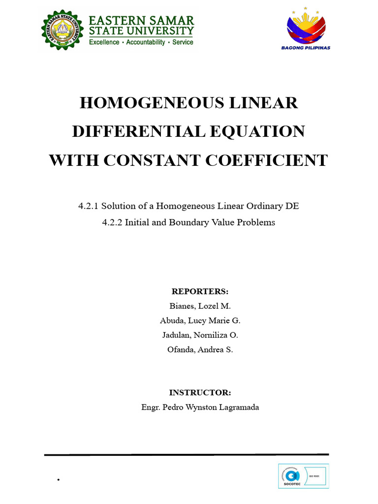 DE-Handout | PDF | Differential Calculus | Mathematical Objects
