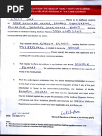 HOF Aadhaar Declaration Format 1 | PDF