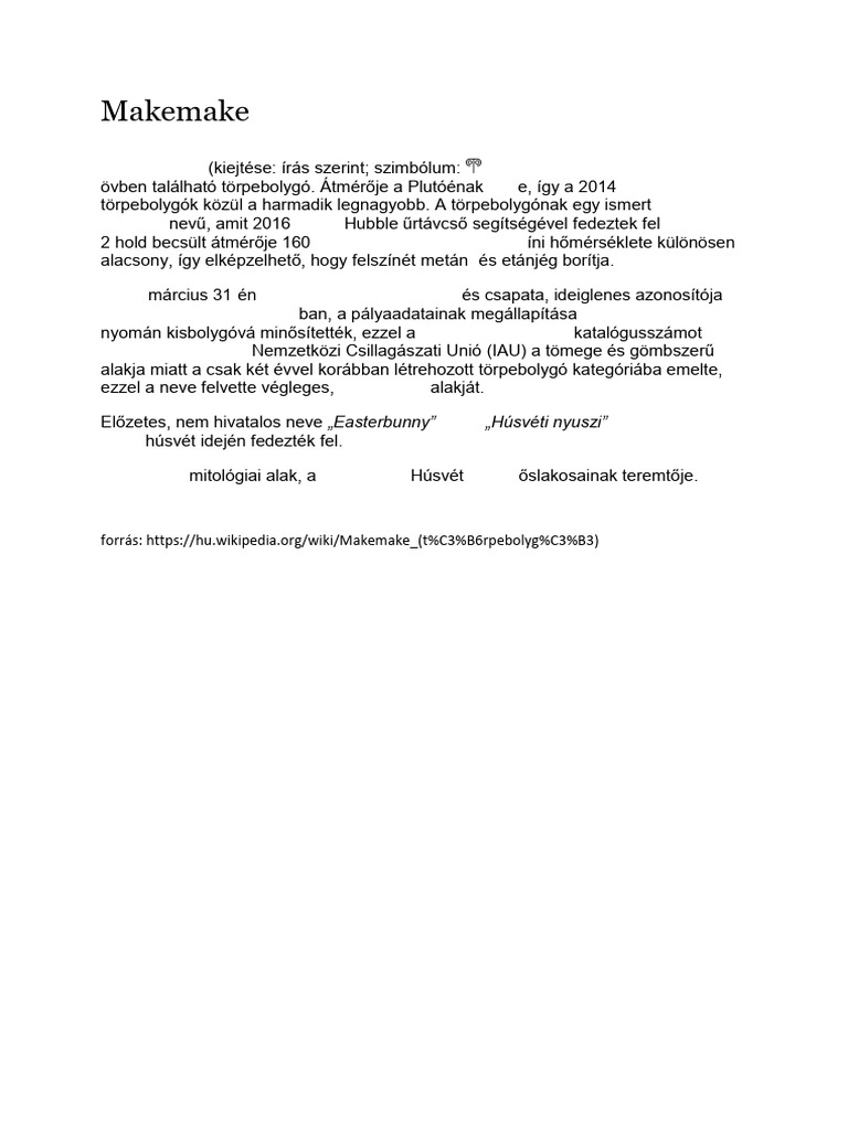 Makemake | PDF