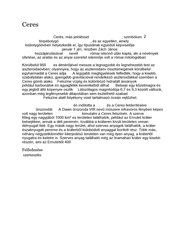 Ceres | PDF