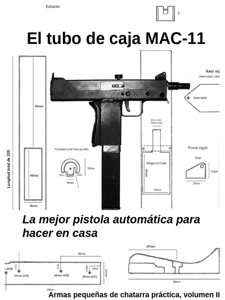 Construcción Casera de MAC-11 | PDF | Tornillo | Armas de fuego