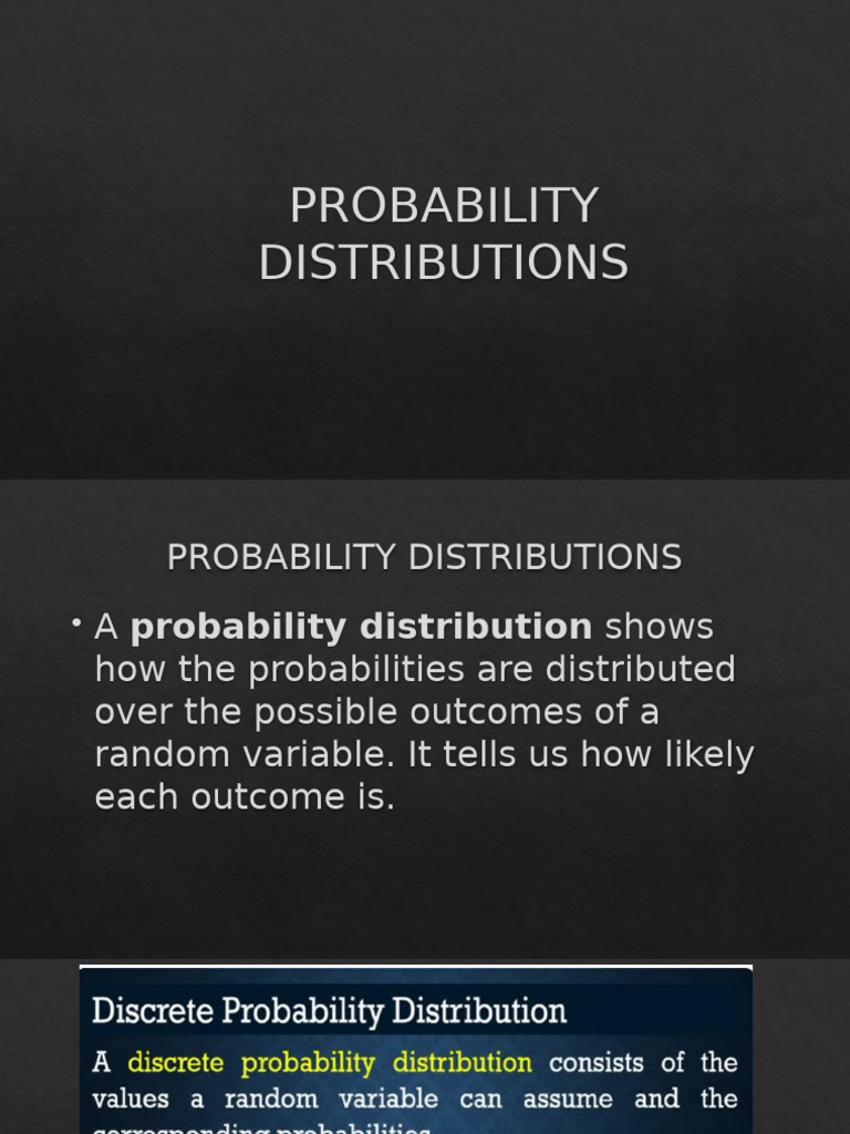 Probability Distributions | PDF