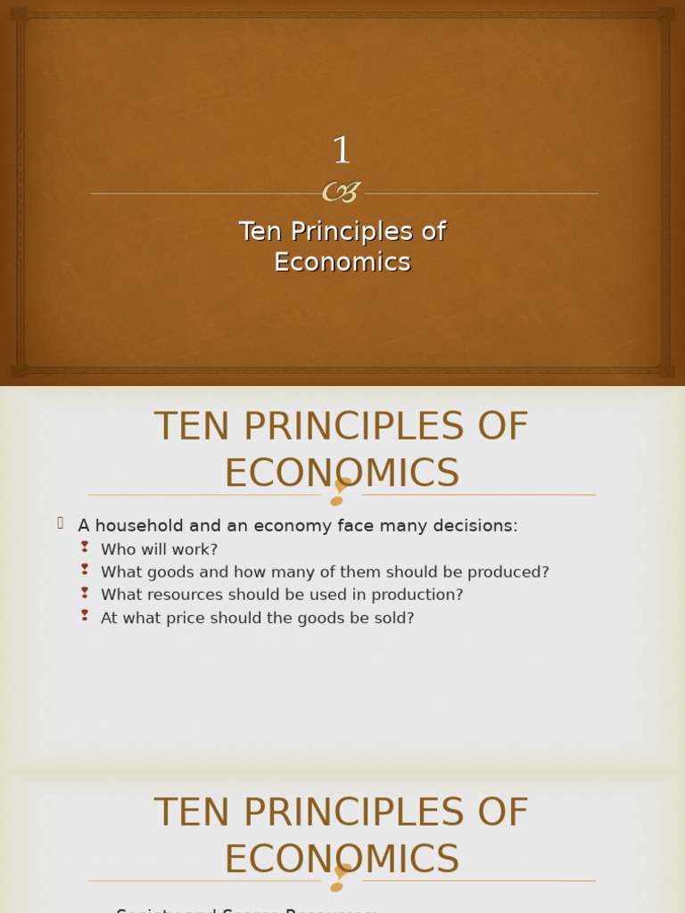 1 Ten Principles | PDF | Economics | Market (Economics)